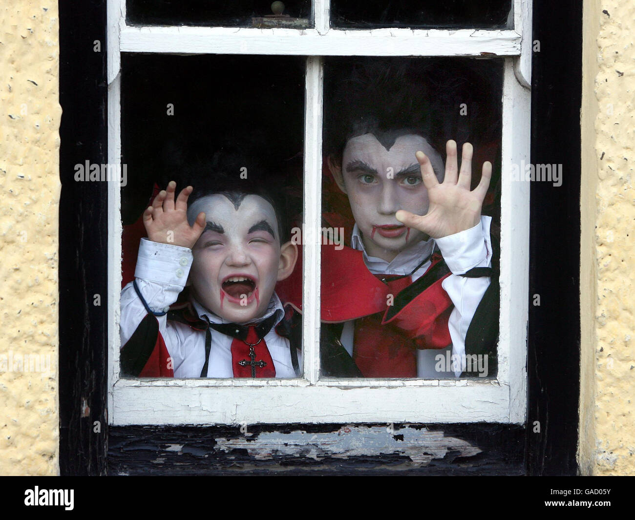 STANDALONE Photo. Brothers (left to right) 3-year-old Kurtis Strong and ...