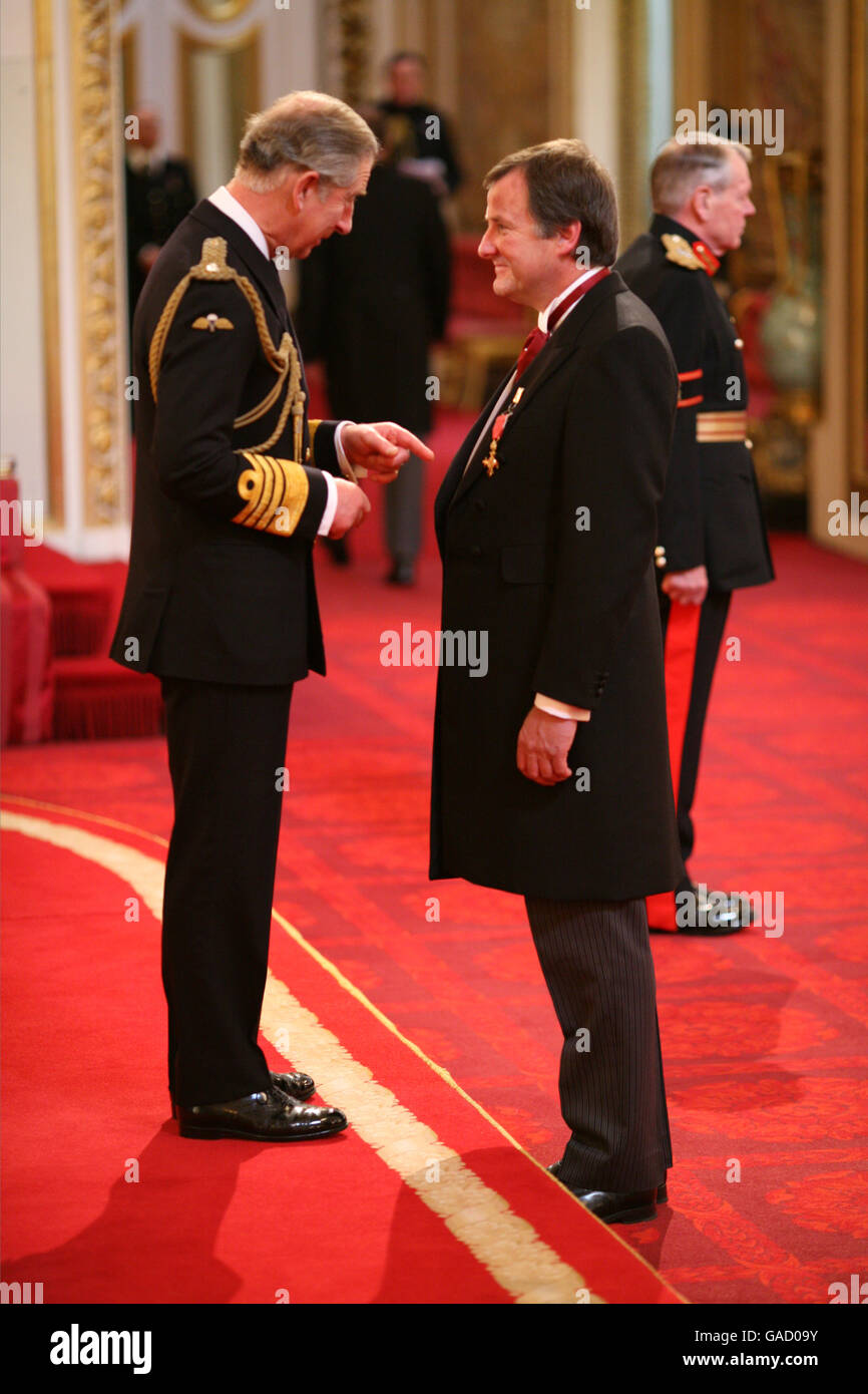 Mr. Malcolm King from Ruthin is made an OBE by the Prince of Wales at ...