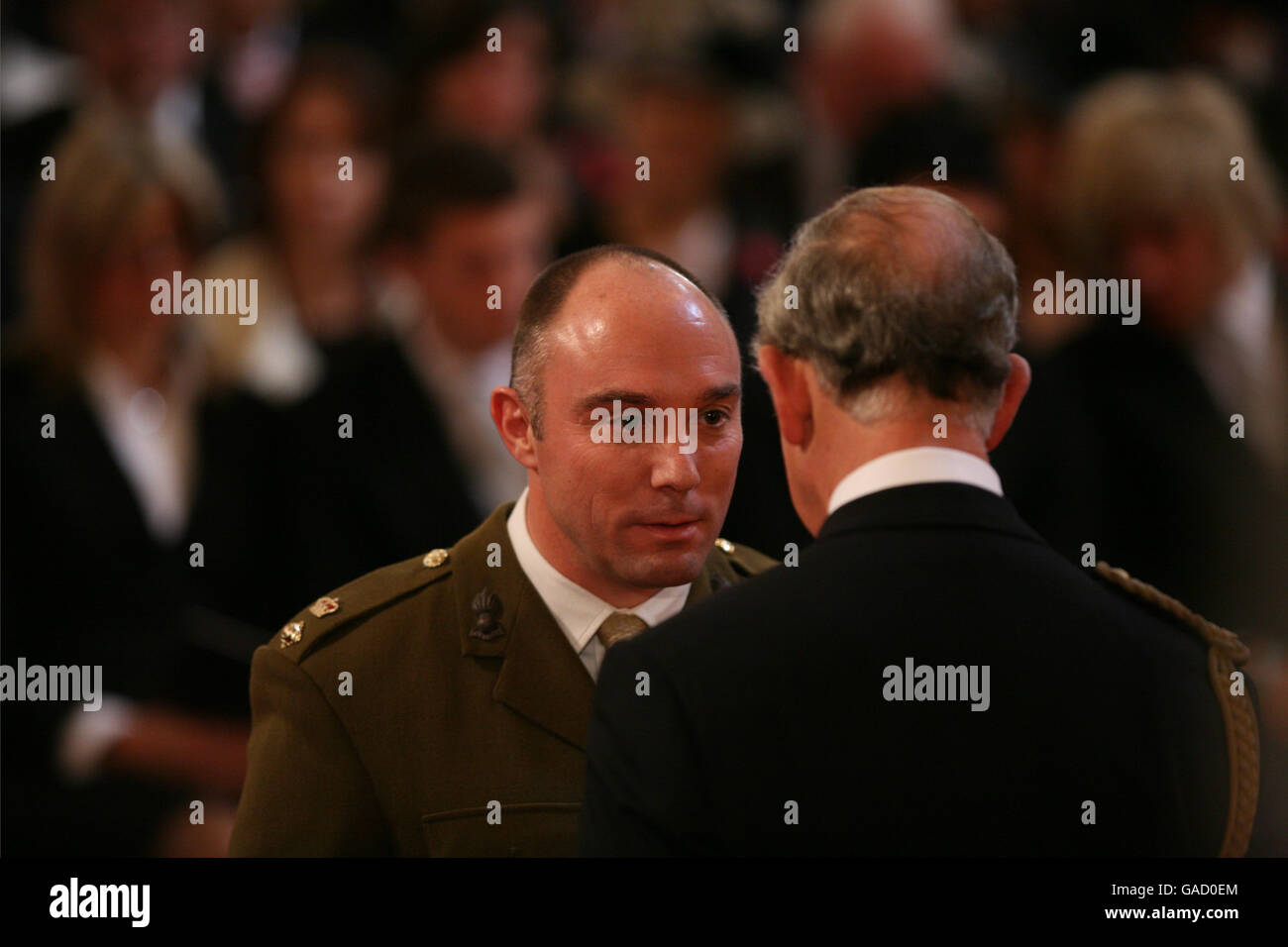 Lieutenant Colonel Miles Brown is made an MBE by the Prince of Wales at ...