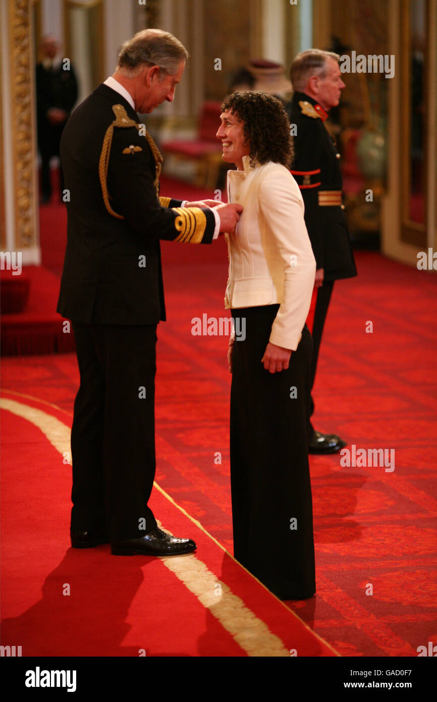 Jane Couch from Bristol is made an MBE by the Prince of Wales at ...