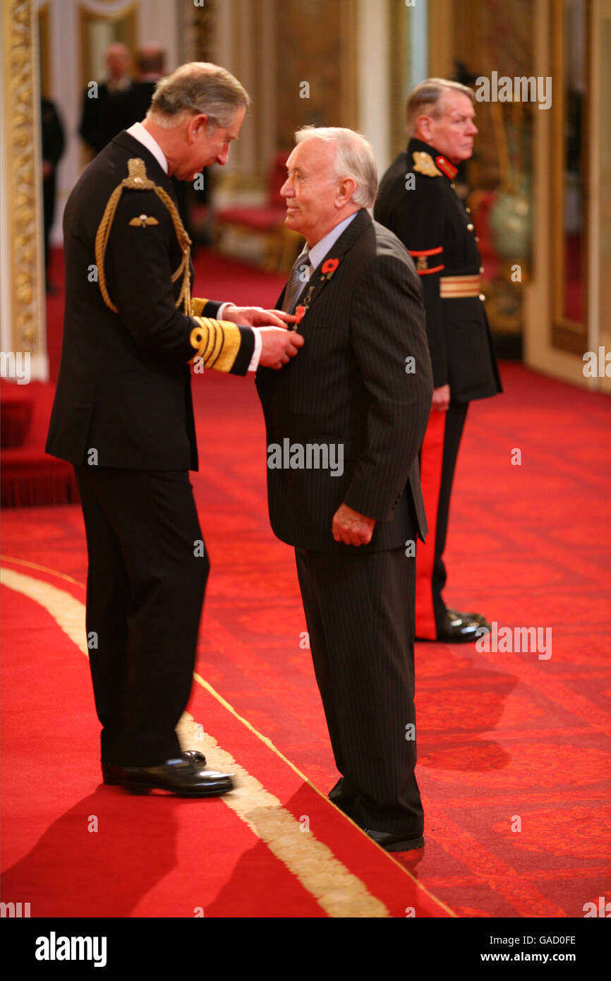 Mr. Michael Thomson from Stockport is made an MBE by the Prince of ...