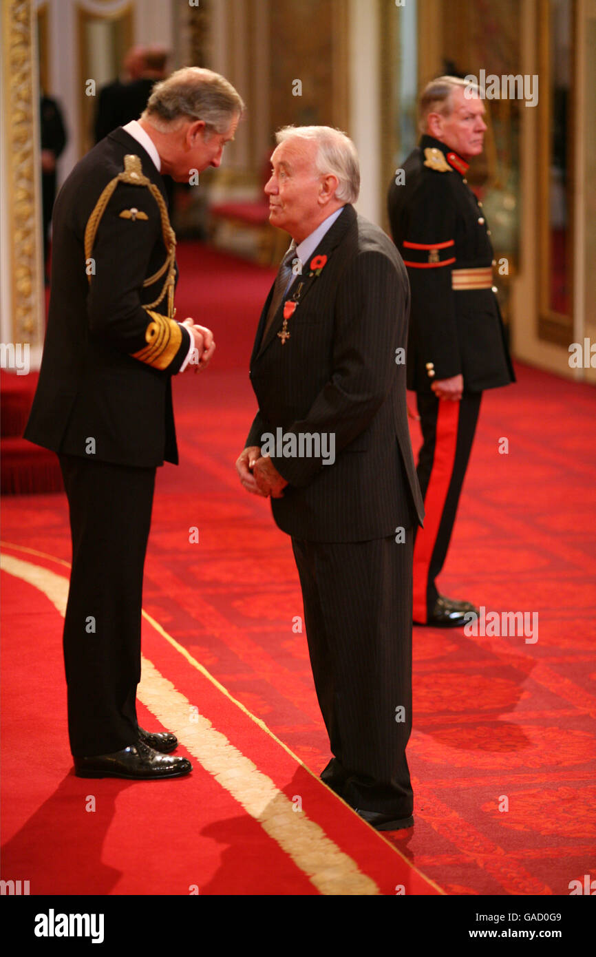 Mr. Michael Thomson from Stockport is made an MBE by the Prince of ...