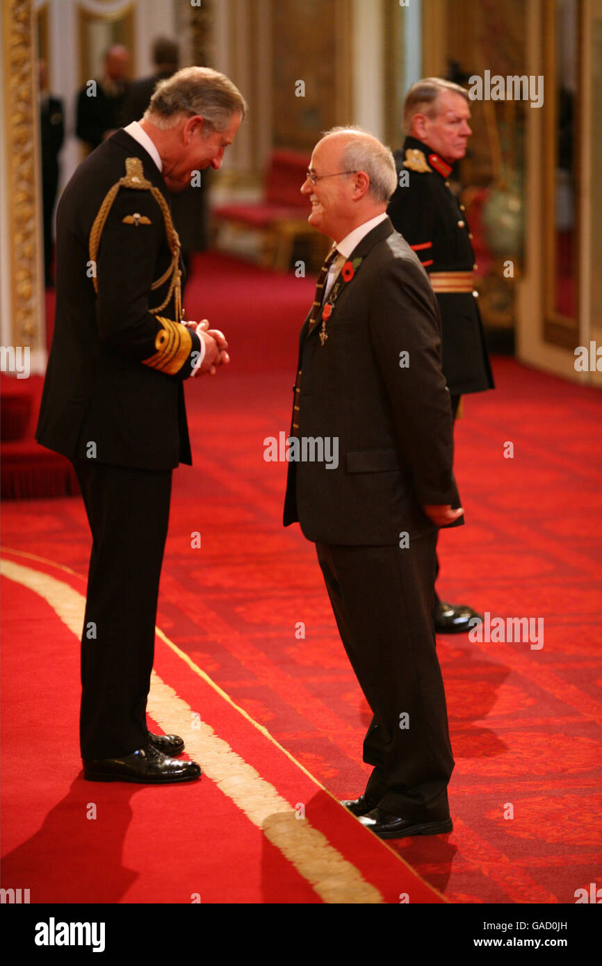 Mr. Nicholas Johnson from Truro is made an MBE by the Prince of Wales ...