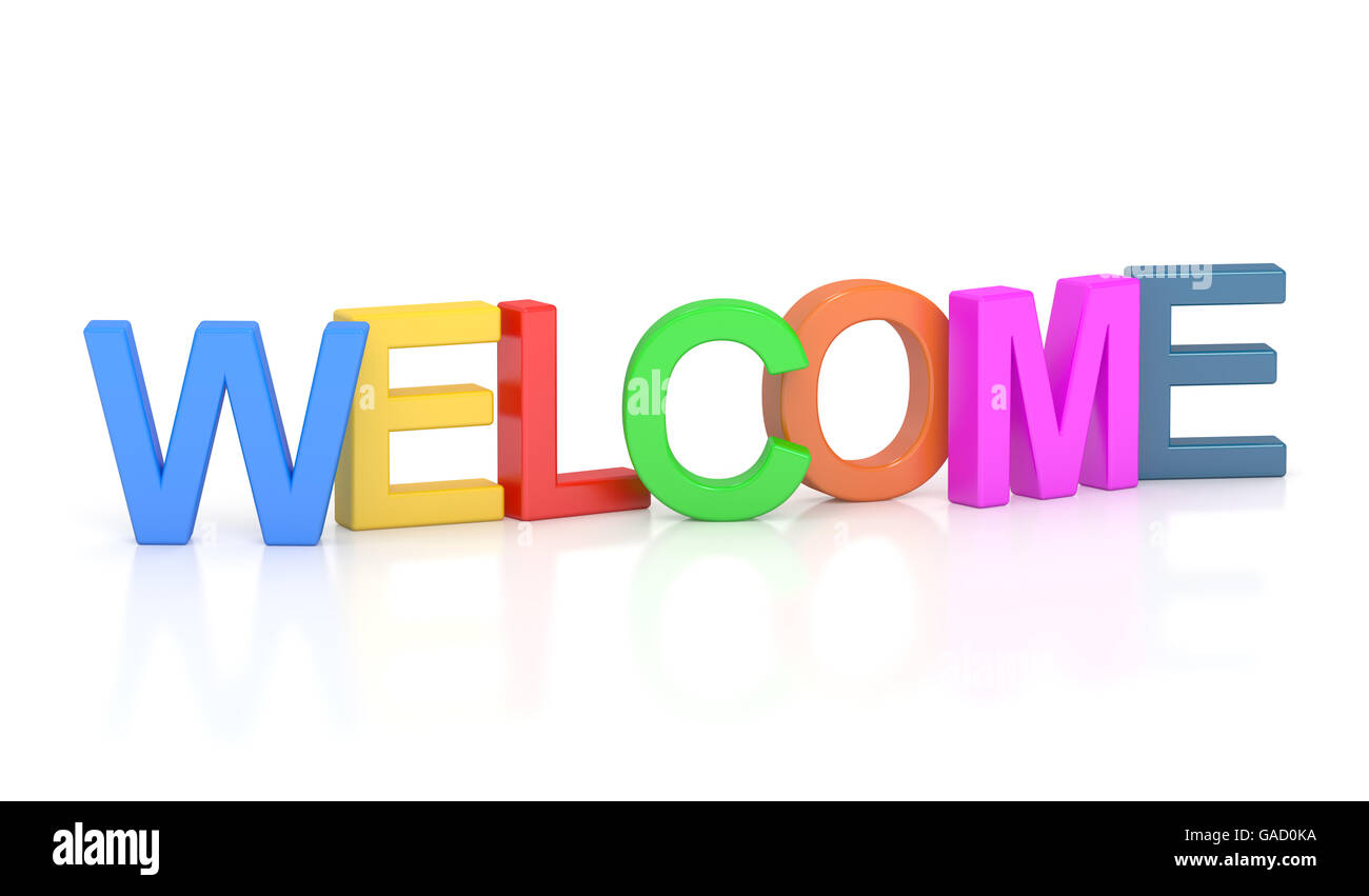 The Word Welcome Colorful