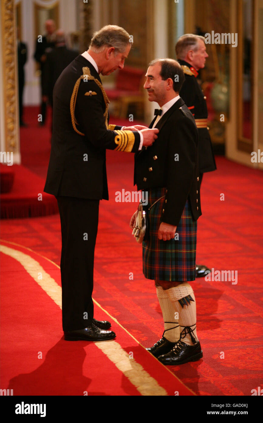 Mr. Kenneth MacLennan from Isle Of Lewis is made an MBE by the Prince ...