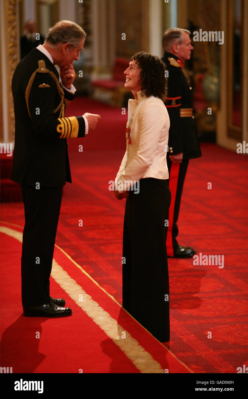 Jane Couch from Bristol is made an MBE by the Prince of Wales at ...
