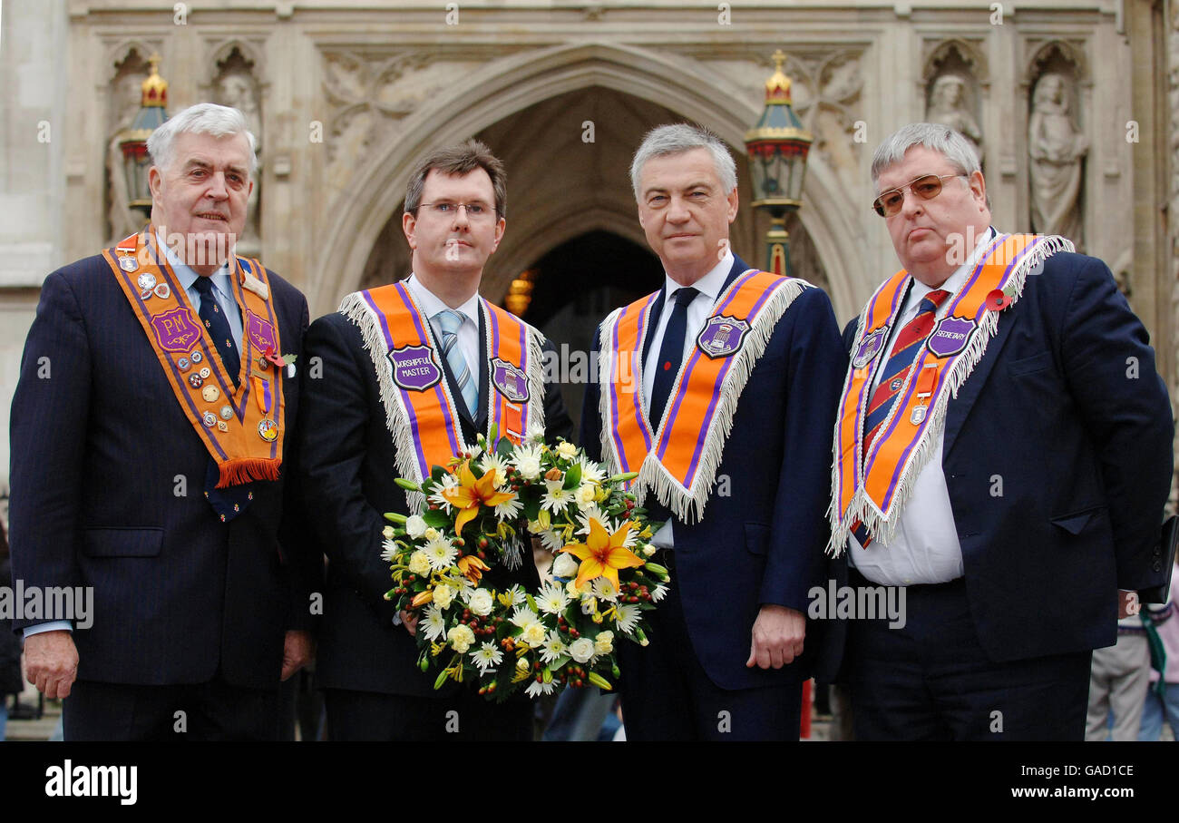 Members of the orange order left to right lord kilclooney hi-res stock ...