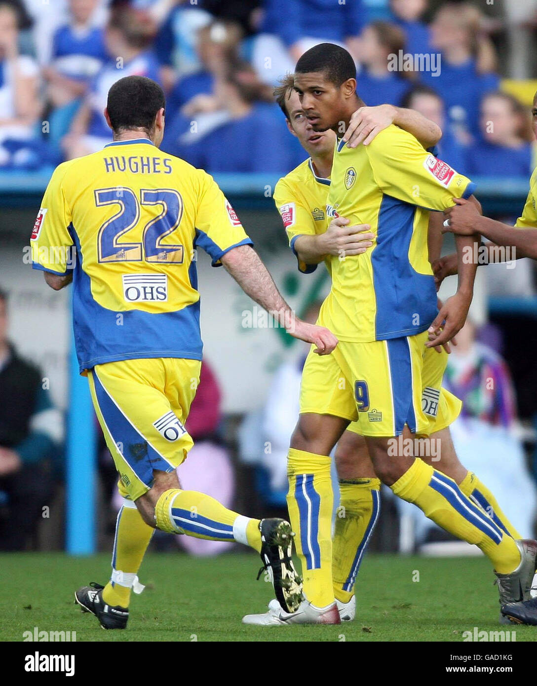 Leeds United's Jermaine Beckford celebrates scoring during the Coca ...