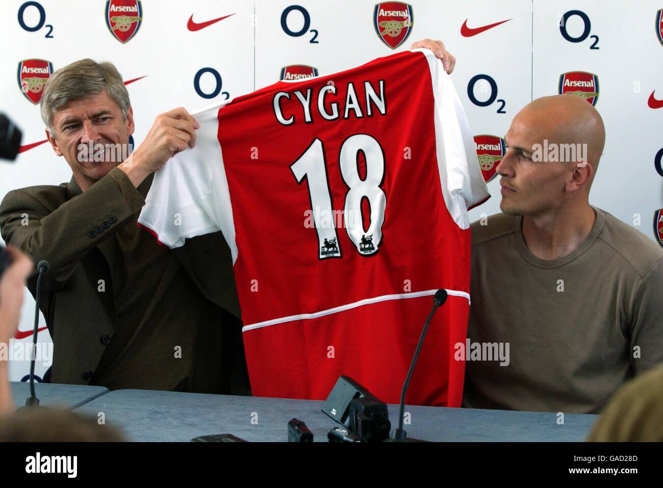 Pascal Cygan Signs To Arsenal High Resolution Stock Photography and ...
