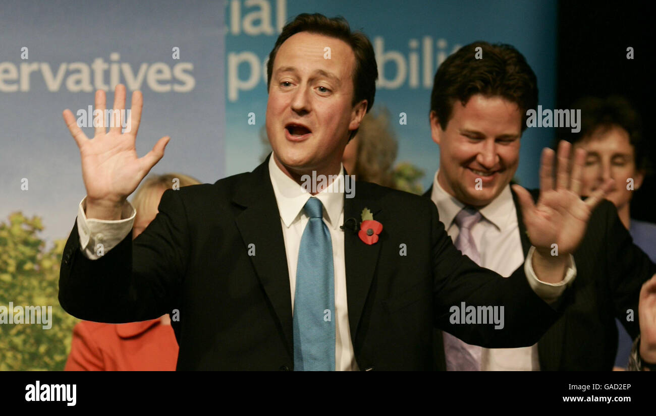 Conservative leader David Cameron during a visit to his constituency ...