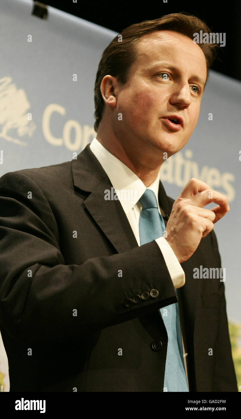 Conservative leader David Cameron, during a visit to his constituency ...