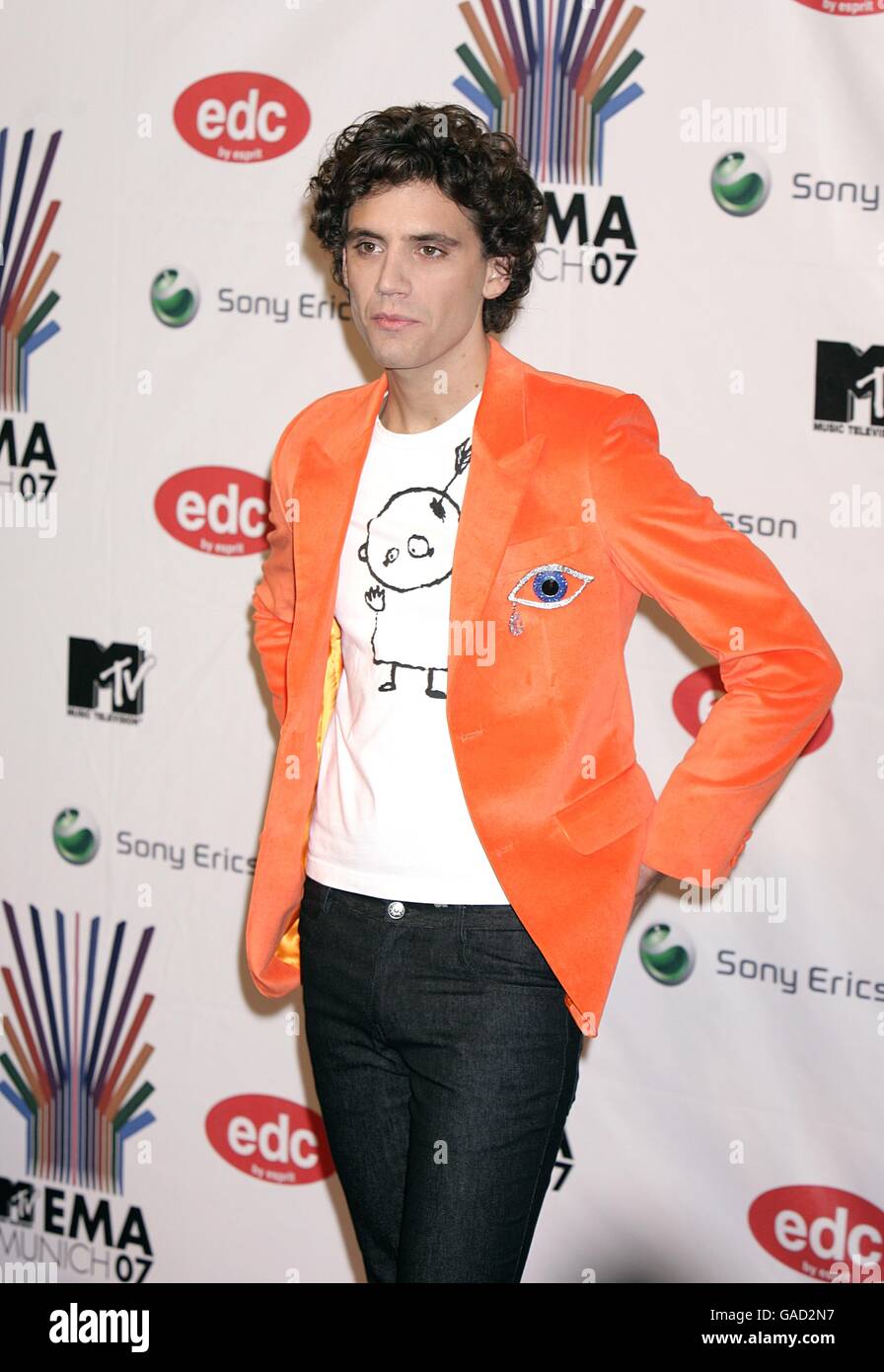 Singer mika arrives mtv european music awards 2007 hi-res stock ...