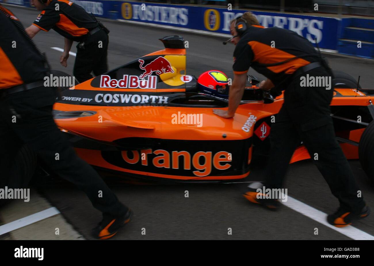 The Cosworth logo is proudly displayed on the airbox of the Arrows car ...