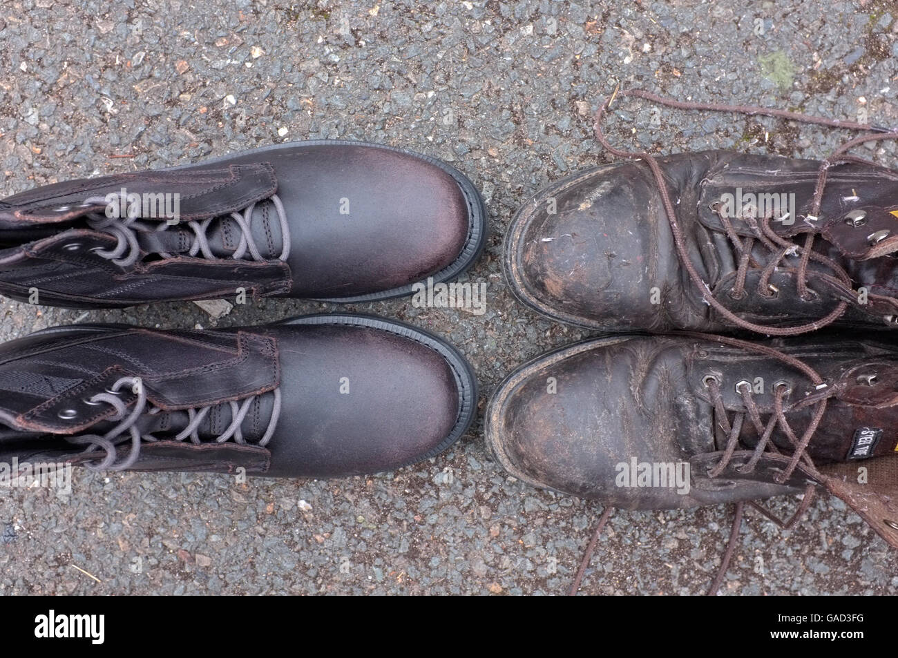 Old boots hi-res stock photography and images - Alamy