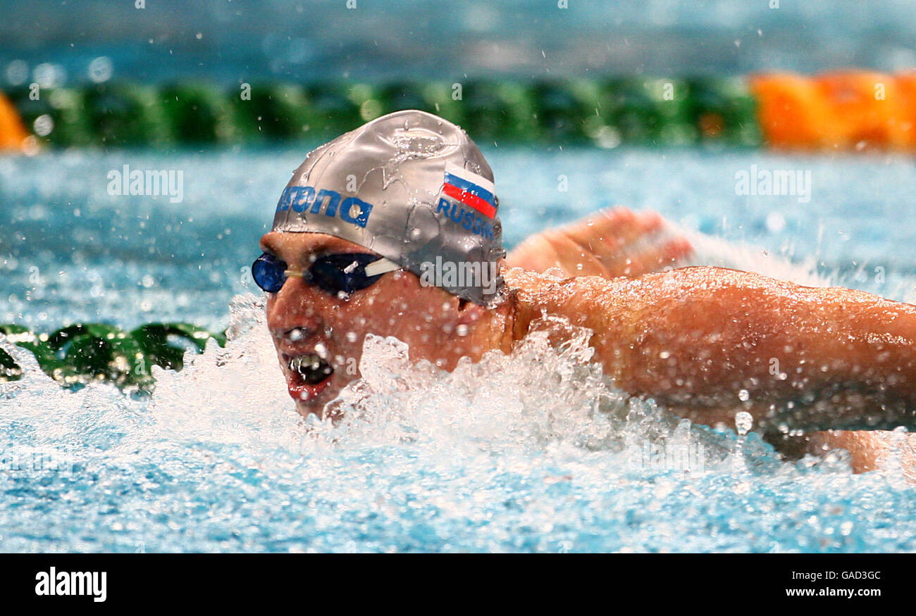 Nikolay Skvortsov in action during the Men's 200m Butterfly Stock Photo ...