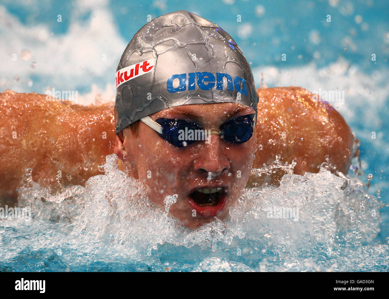 Nikolay Skvortsov in action during the Men's 200m Butterfly Stock Photo ...