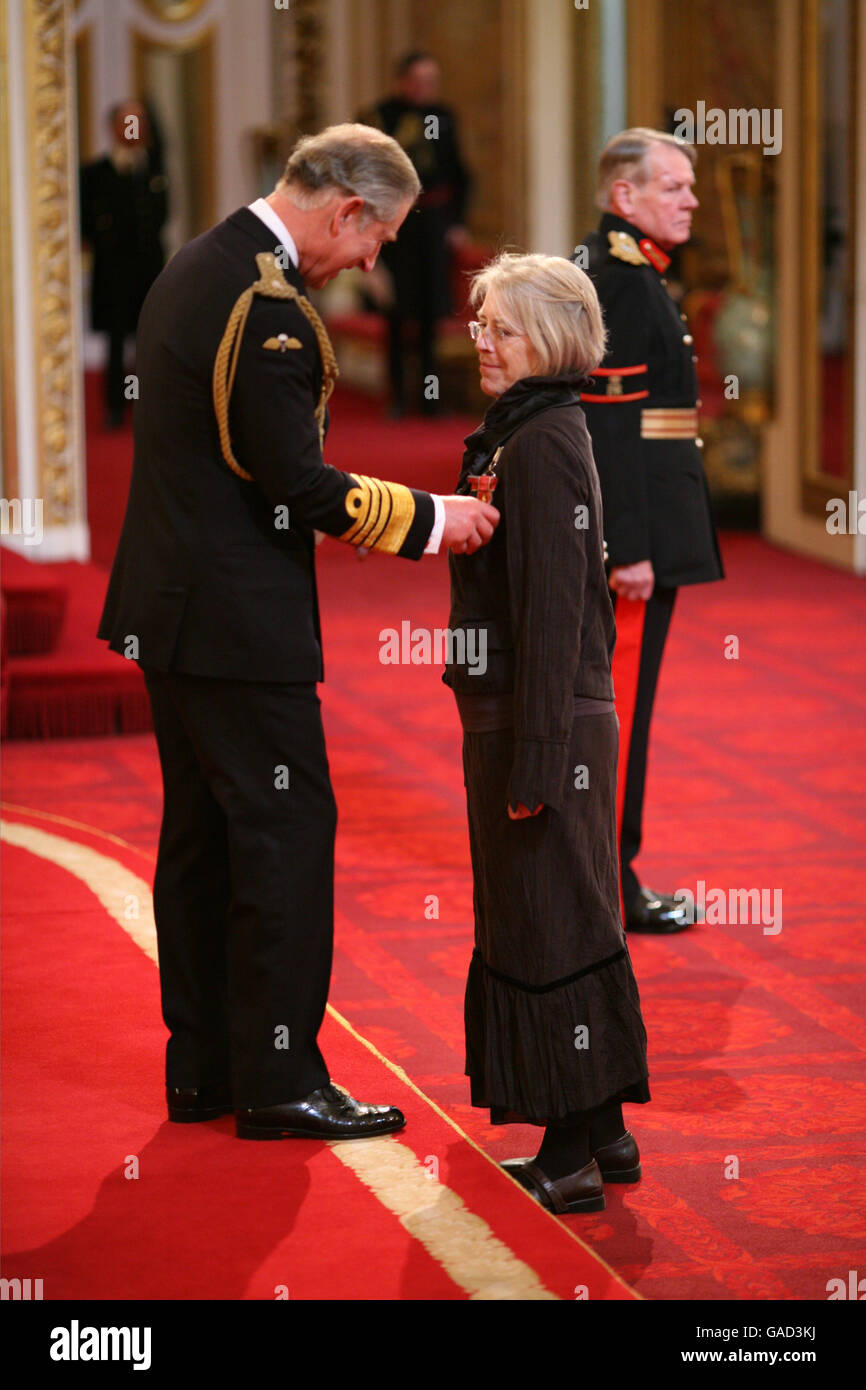 Mrs Mary Coussey from Royston is made a CBE by the Prince of Wales at ...