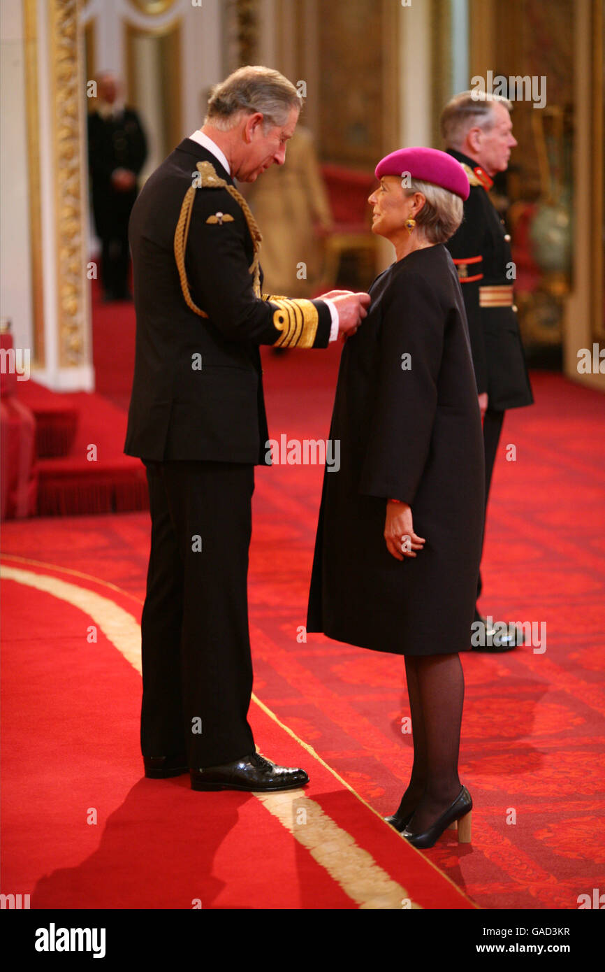 Benita Refson from London is made an OBE by the Prince of Wales at ...