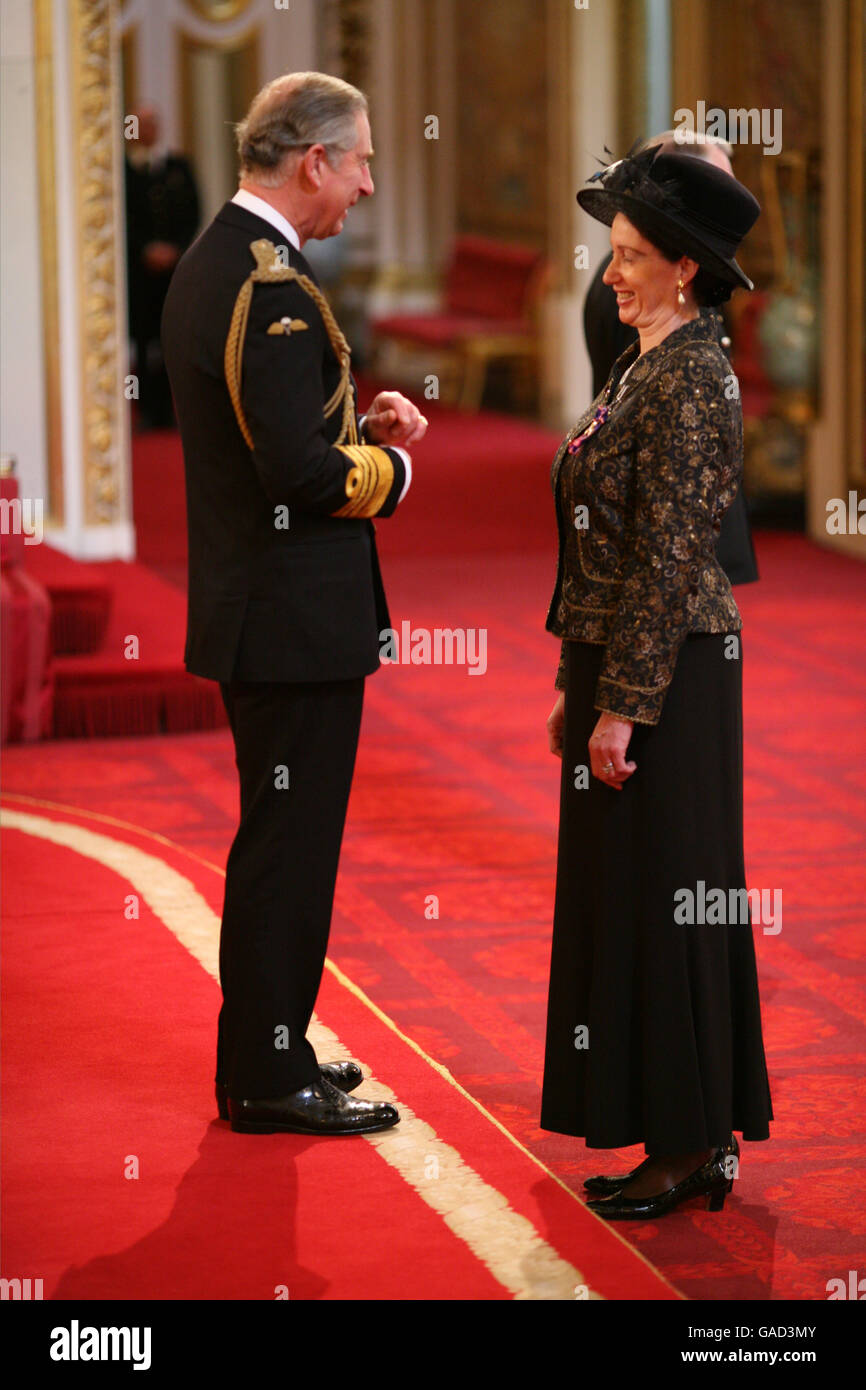 Mrs Miriam Watts from London is made an LVO by the Prince of Wales at ...