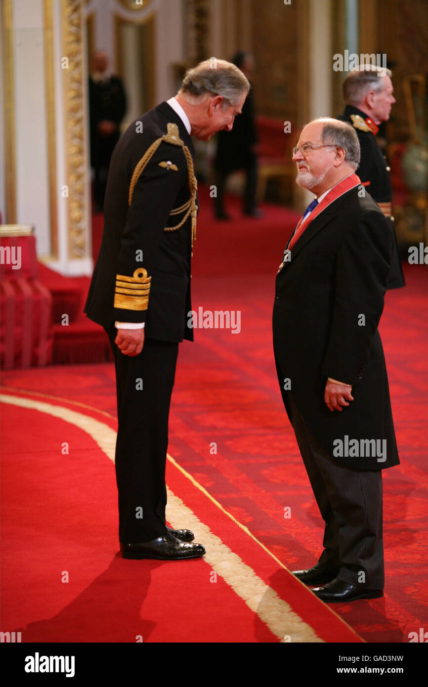 Professor Eric Sampson from Co Durham is made a CBE by the Prince of ...