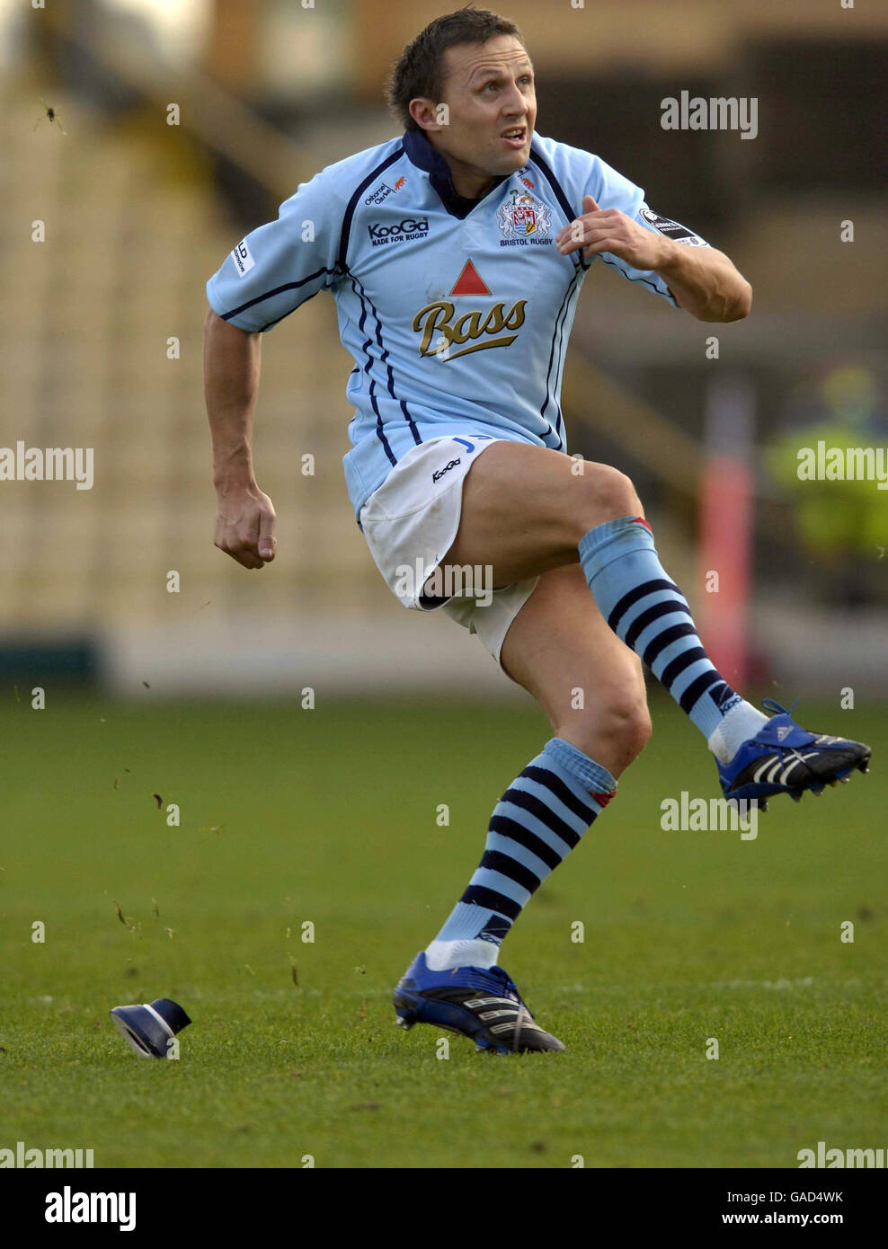 Bristol's Jason Strange scores a penalty during the EDF Energy Cup ...