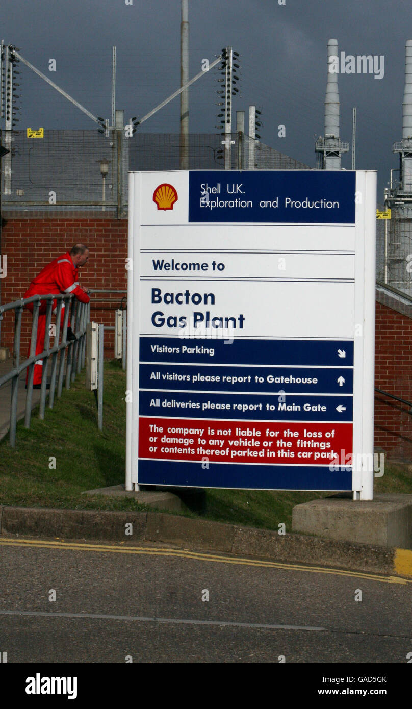 General view of the Bacton Gas Terminal, at Bacton, North Norfolk Stock ...