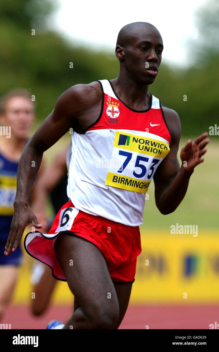 Mark hylton competes in the womens 400m hi-res stock photography and ...