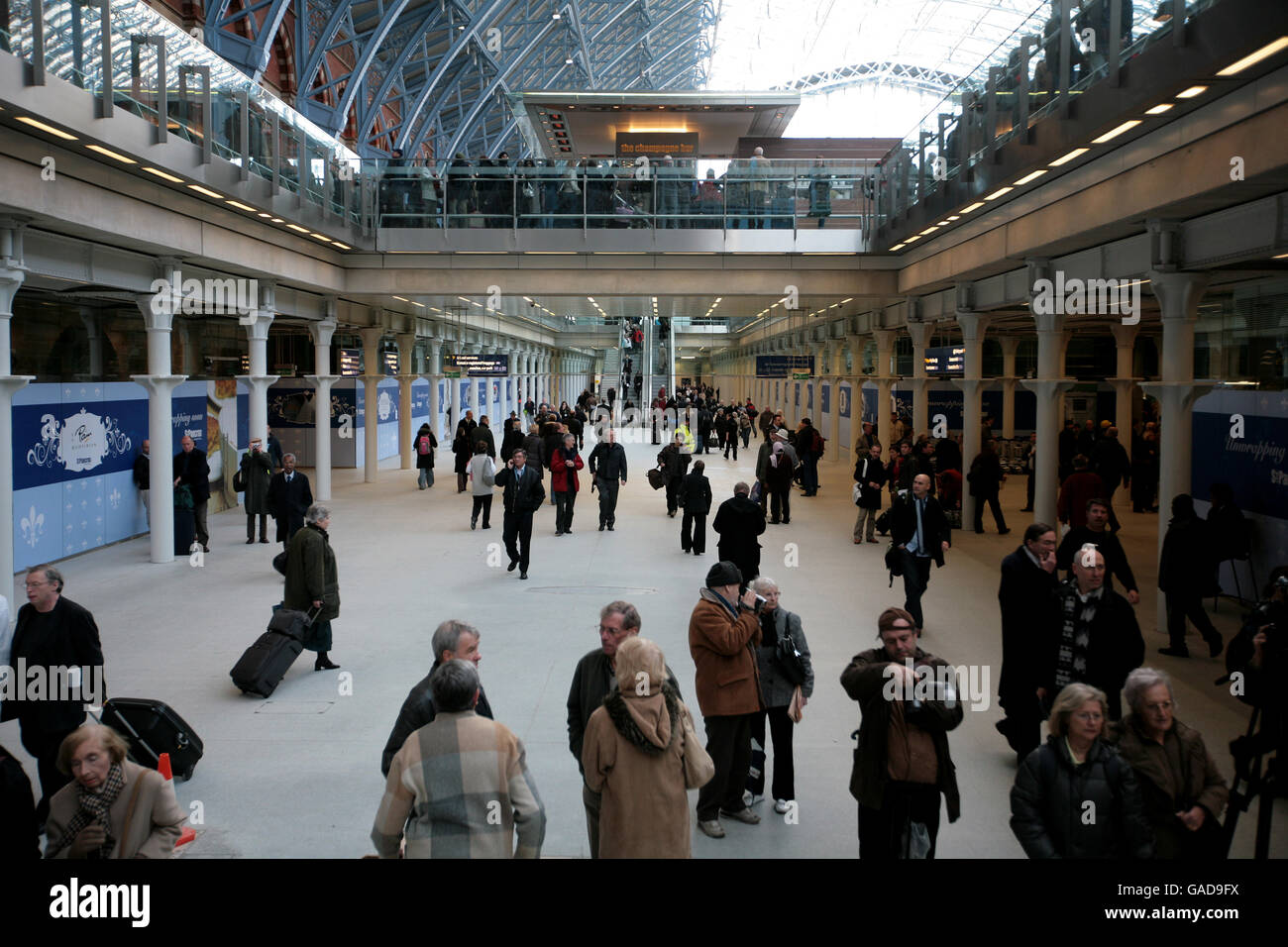 A general view of the new Eurostar terminal and champagne bar at St ...