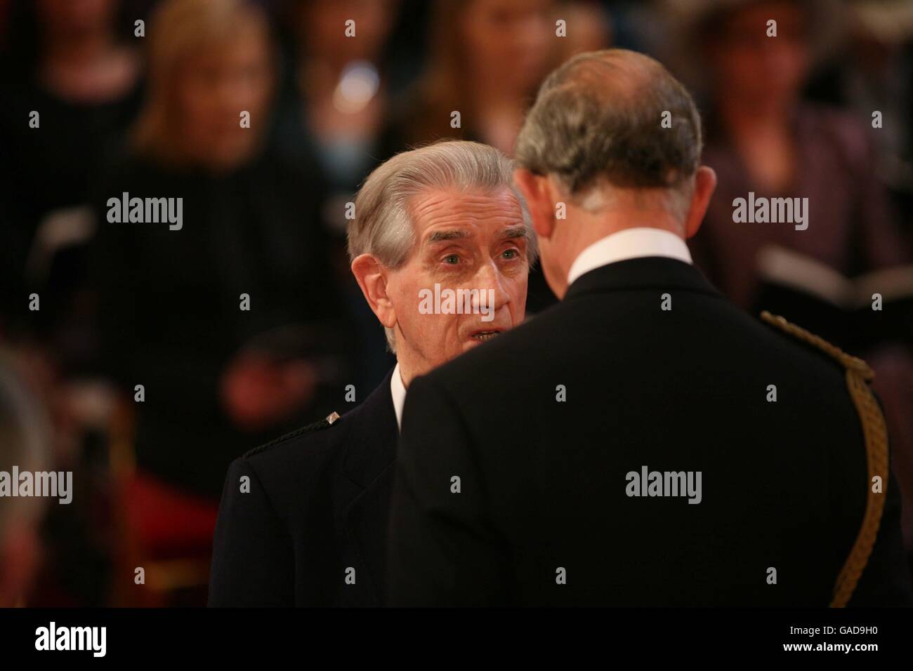 Mr. John Beattie from Glasgow is made an MBE by The Prince of Wales at ...
