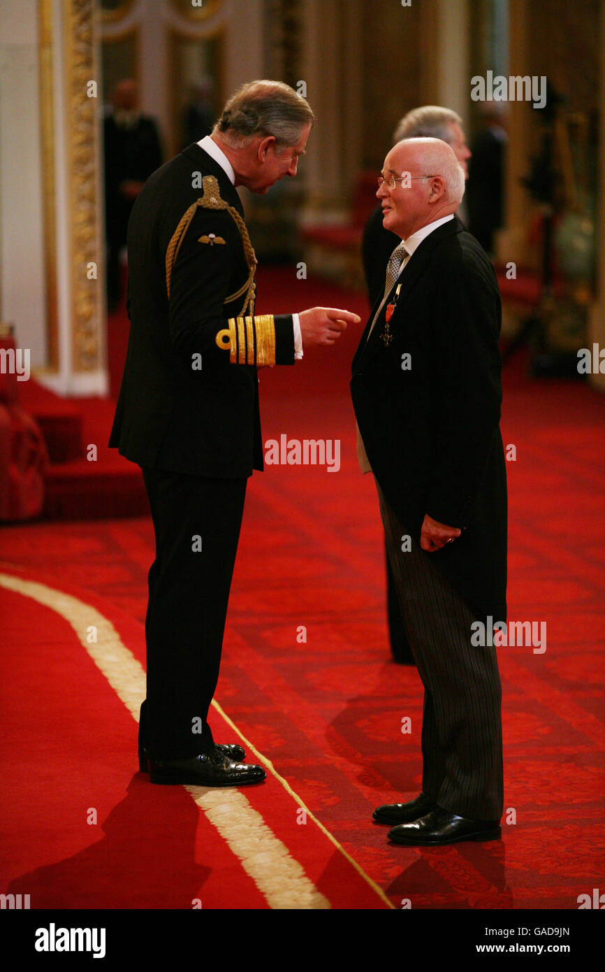 Mr. Peter Jenkins from Brecon is made an MBE by The Prince of Wales at ...