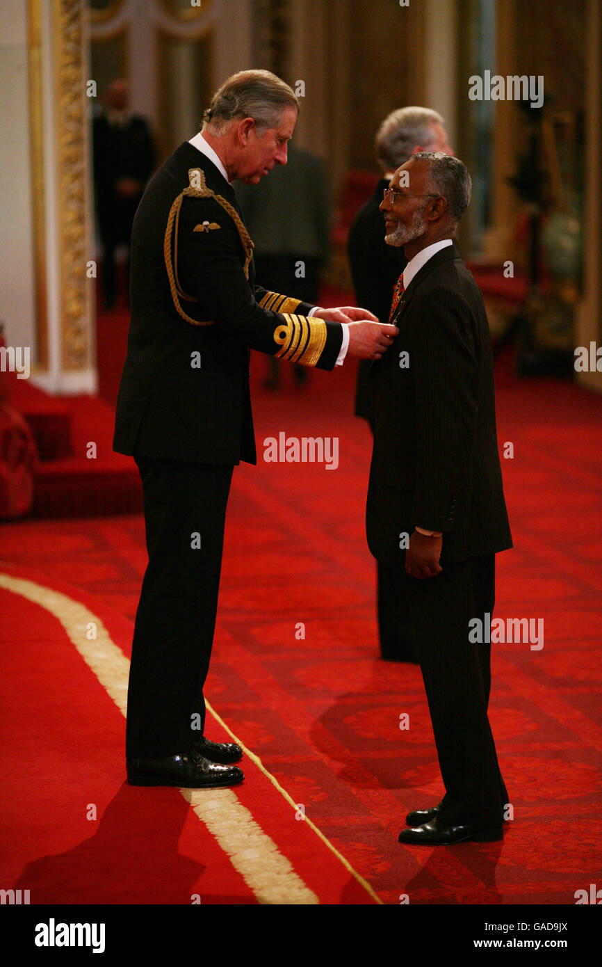 Mr. Leon Murray from Telford is made an MBE by The Prince of Wales at ...