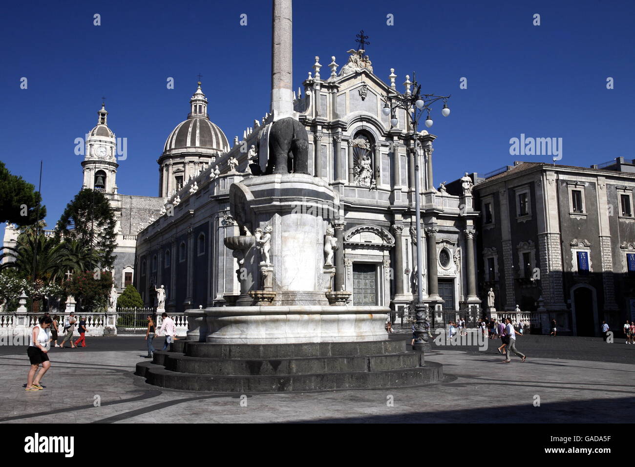 the Dom Sant Agata at the Piazza del Duomo in the old Town of Catania ...