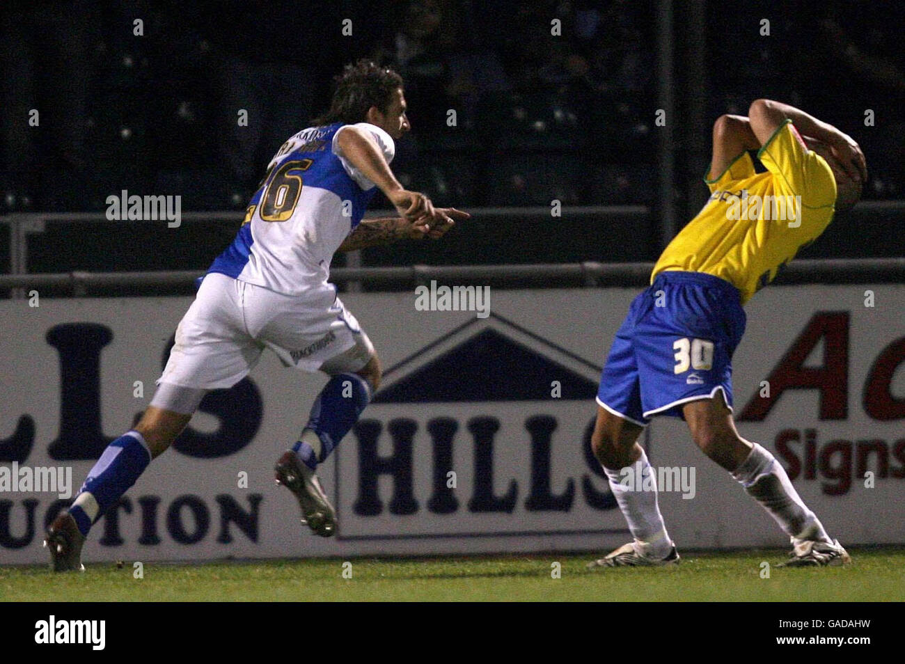 Bristol Rovers player Lewis Haldane celebrates scoring the winner as ...