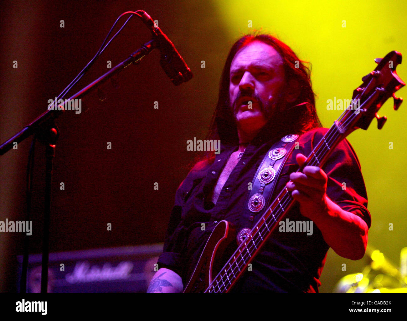 Alice Cooper in concert at Wembley Arena - London. Lemmy Kilminster of ...
