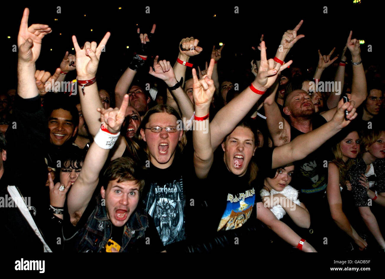 A general view of the crowd as Alice Cooper performs at Wembley Arena ...