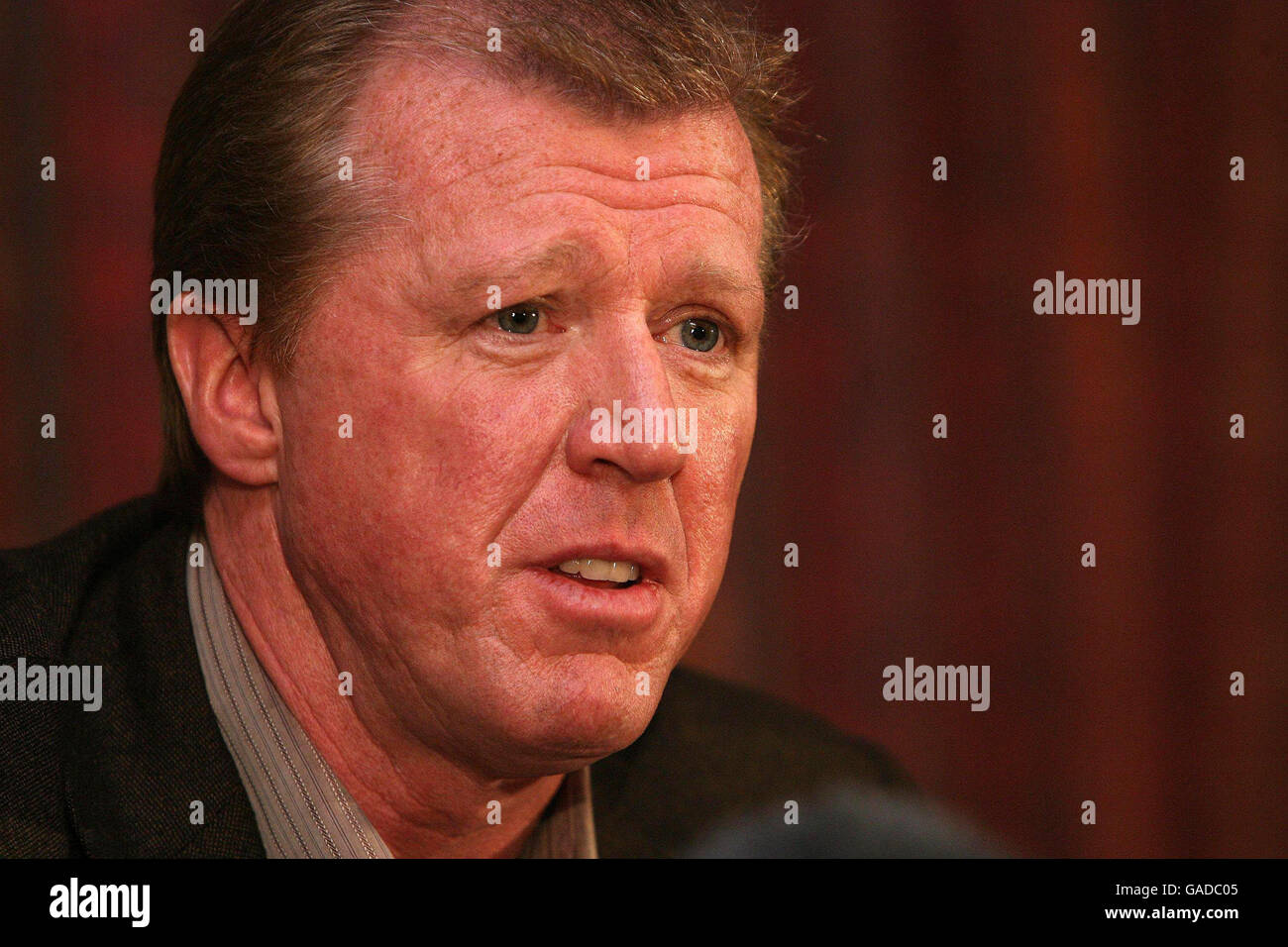 Former England football manager Steve McClaren answers questions from ...