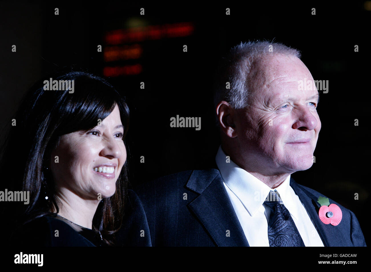 Sir Anthony Hopkins and Stella Hopkins arriving for the premiere of ...