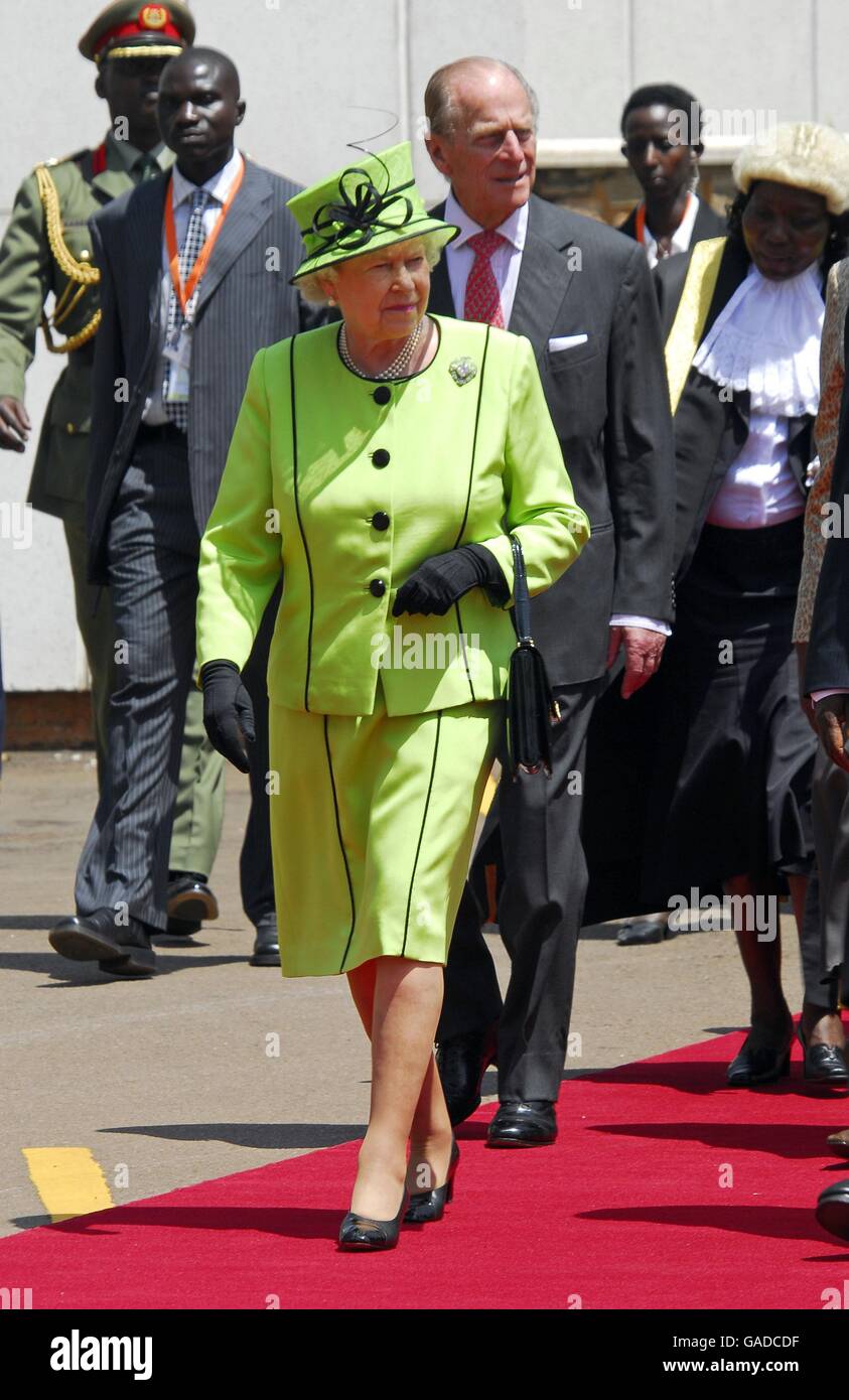 Queen and Duke of Edinburgh Visit Ugandan Parliament. The Queen ...