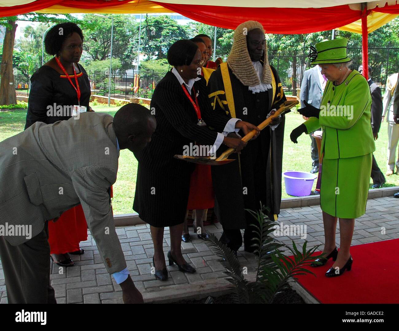 Queen and Duke of Edinburgh Visit Ugandan Parliament. The Queen ...