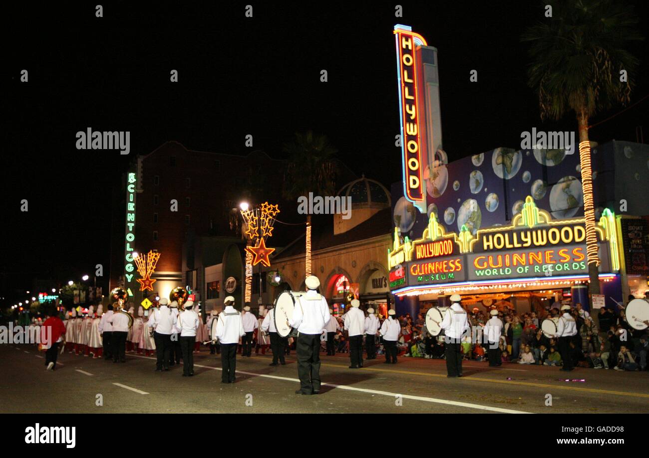 Takes part in the hollywood holiday parade in los angeles hi-res stock ...