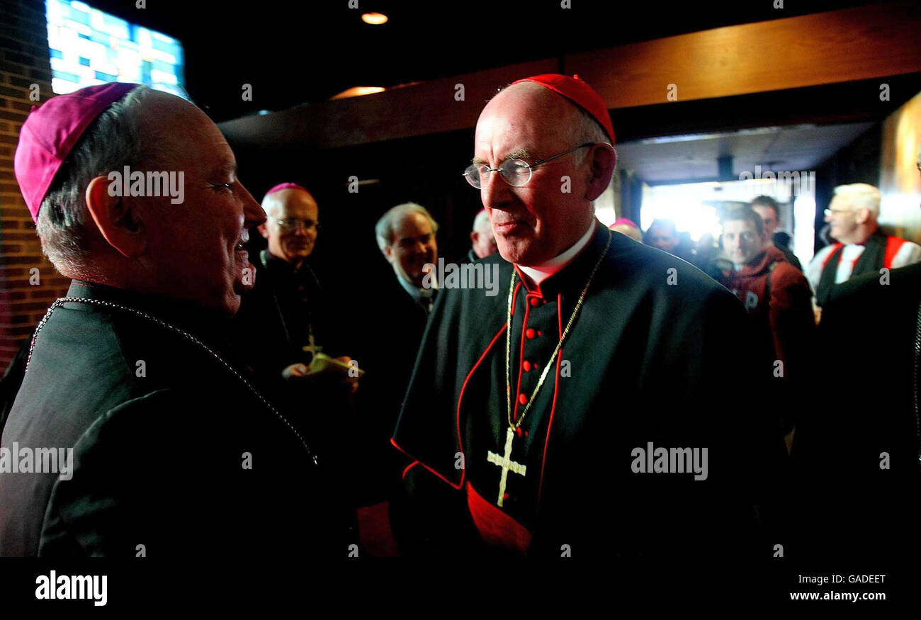 New Cardinal Sean Brady after his arrival in Dublin Airport where he ...