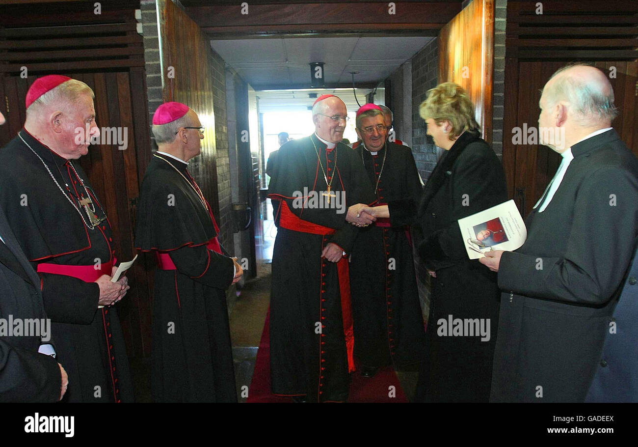 New Cardinal Sean Brady after his arrival in Dublin Airport where he ...