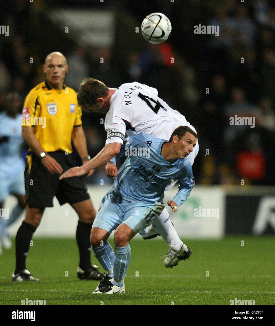 Manchester City's Blumer Elano and Bolton's Kevin Nolan battle for the ...
