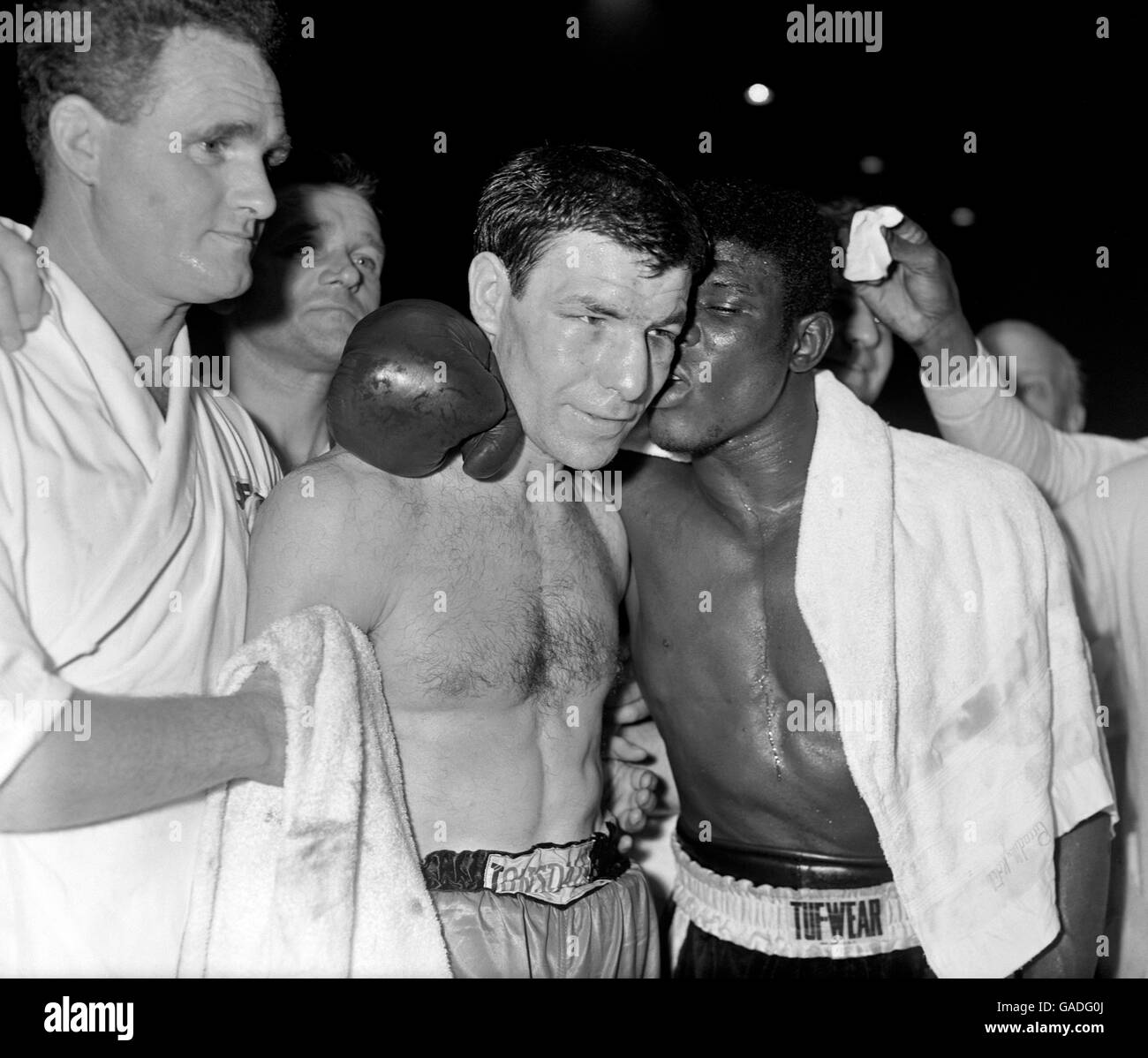 Action from the World Welterweight Championship fight between Emile ...