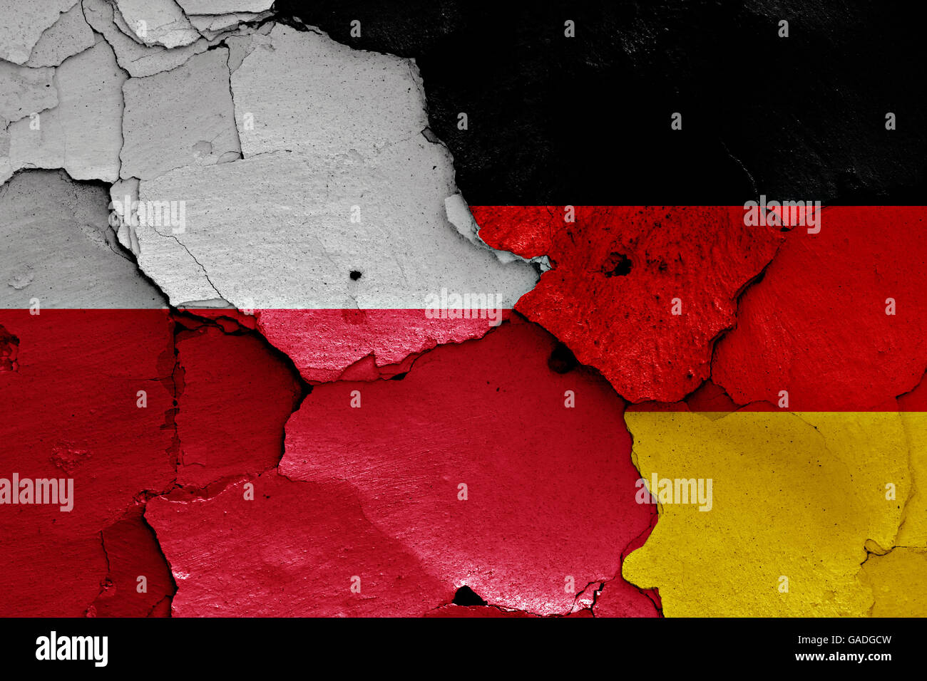 Germany poland flag hi-res stock photography and images - Alamy