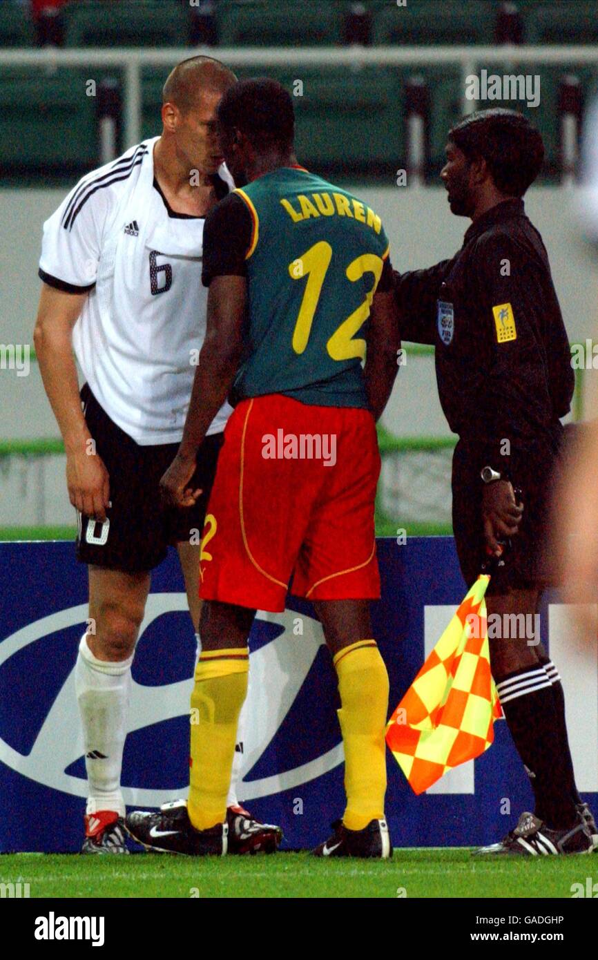 Soccer - FIFA World Cup 2002 - Group E - Cameroon v Germany Stock Photo ...