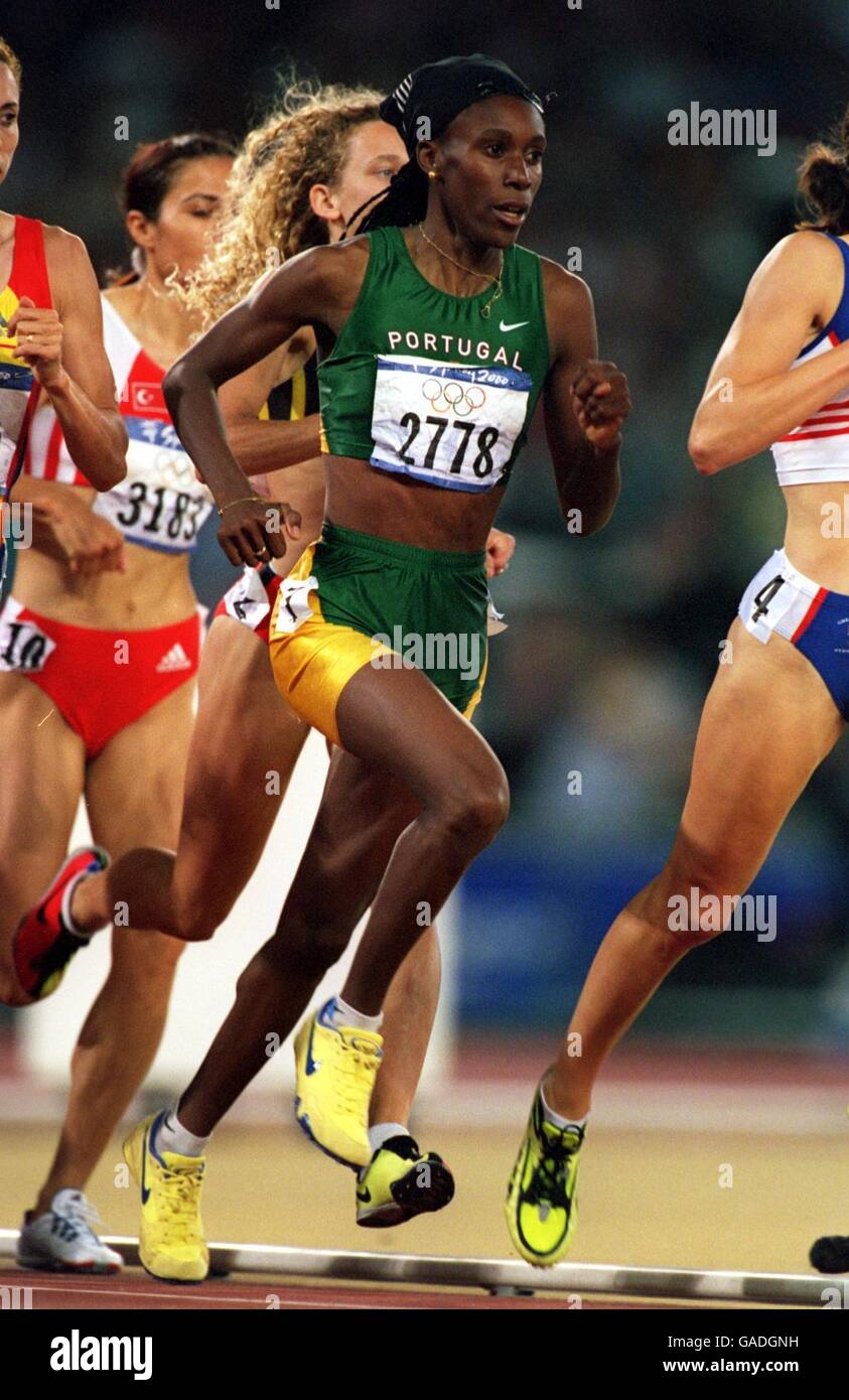 Portugals carla sacramento in action in the womens 1500m hi-res stock ...