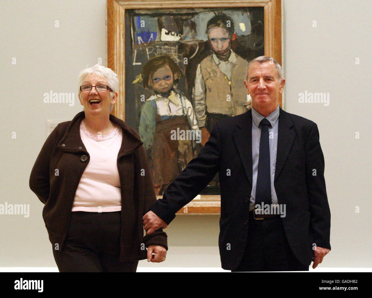 (Left to right) Mary McDonald and Andrew Samson, the children painted ...
