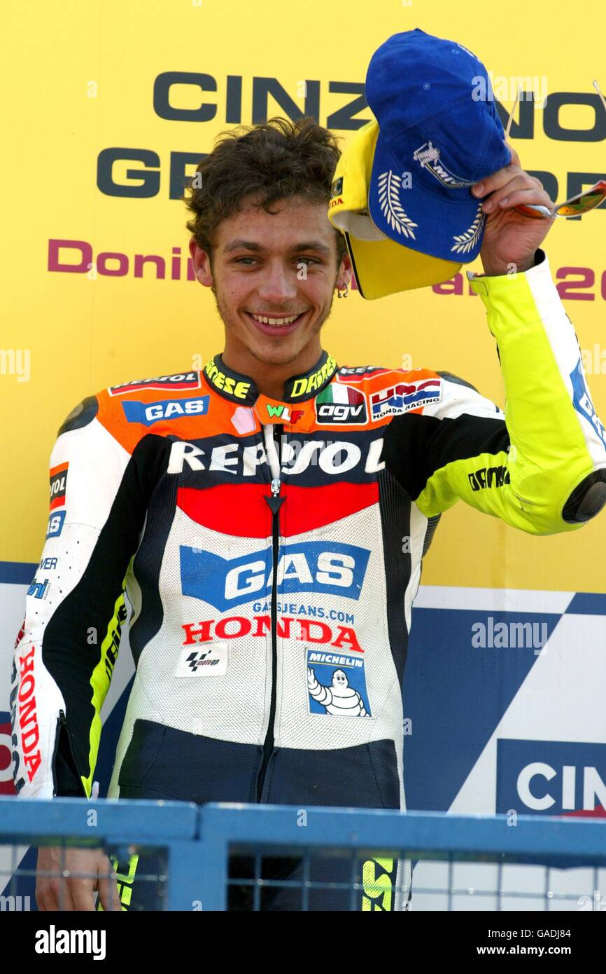 Valentino rossi celebrates his race win hi-res stock photography and ...