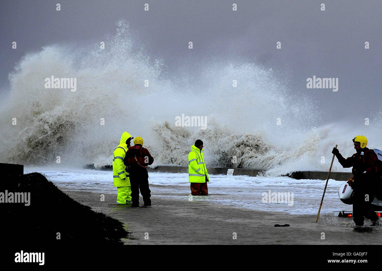 Tidal Surge Hits East Coast - UK Stock Photo - Alamy